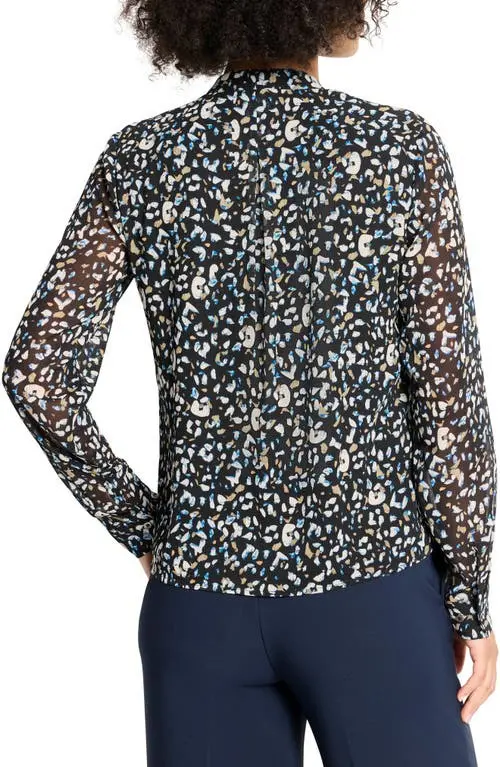 NIC+ZOE Cheetah Pintuck Button-up Shirt
