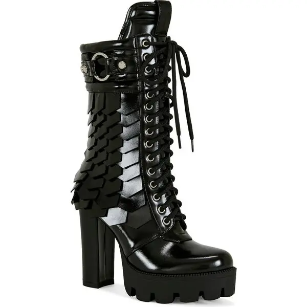 AZALEA WANG Gernot Platform Bootie - Black