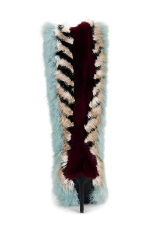 AZALEA WANG Upsella Faux Fur Stiletto Boots