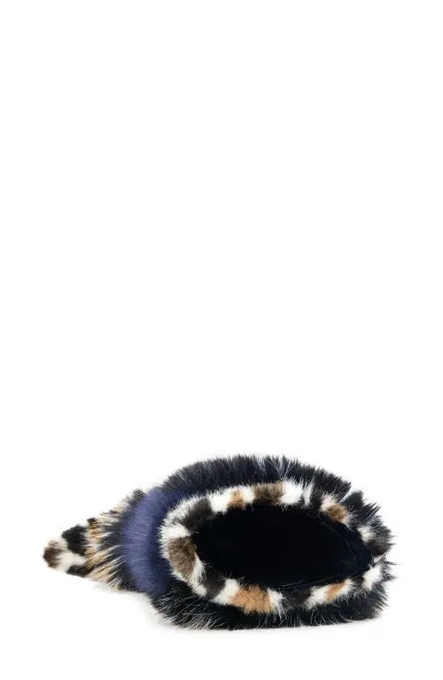 AZALEA WANG Upendo Mixed Faux Fur Stiletto Boots