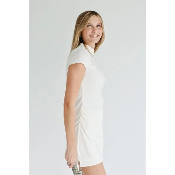 BELDRIE Drift Mock Neck Dress With Detached Shorts - Milk