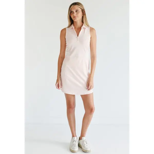 BELDRIE Pace Collared Dress With Detached Shorts - Petal