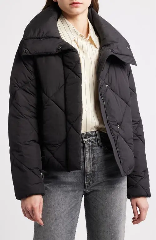 Bcbgmaxazria Water-resistant Diamond Quilted Jacket - Black