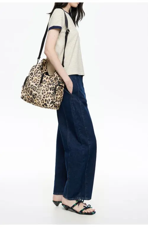 Bimba Y Lola Leopard Print Crossbody Bag