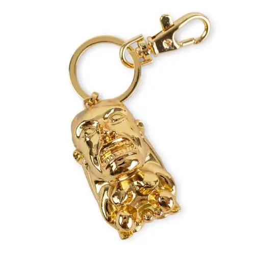 TOYNK Indiana Jones And The Raiders Of The Lost Ark Golden Idol 3d Metal Keychain - Gold