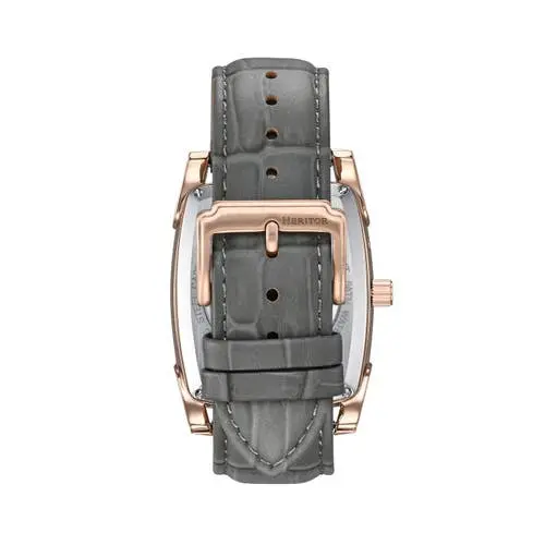 HERITOR AUTOMATIC Valentin Tonneau Watch With Date And Moonphase - Grey