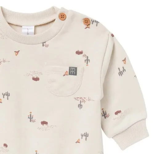 MODERN MOMENTS™ BY GERBER Long Sleeve Bubble Romper - Buffalo Desert