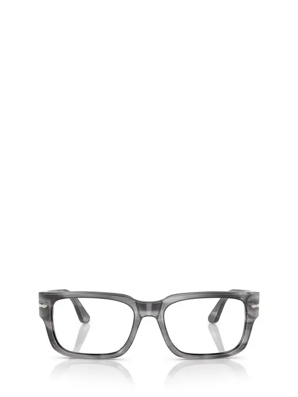 Persol Acetate Rectangle Eyeglasses - Striped Grey