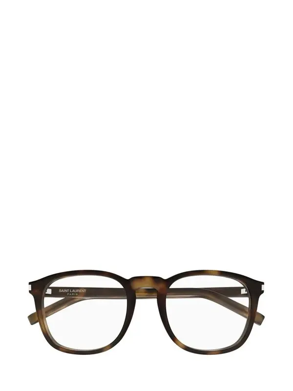 Saint Laurent Eyeglasses Rounded Frame - Brown