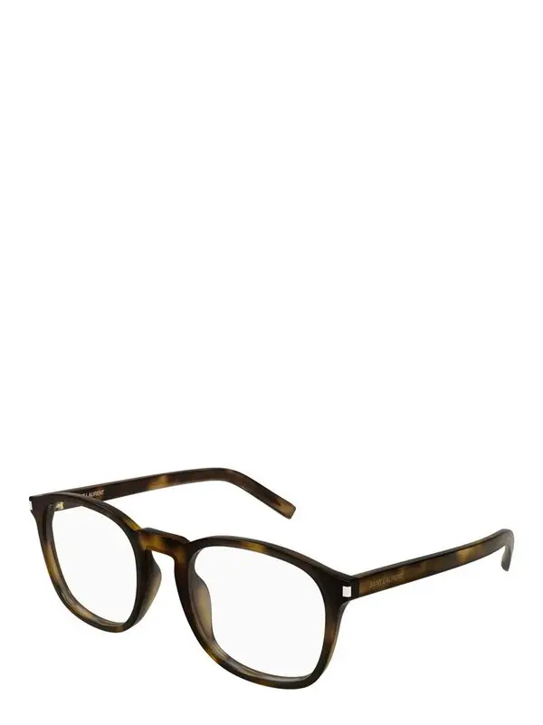 Saint Laurent Eyeglasses Rounded Frame - Brown