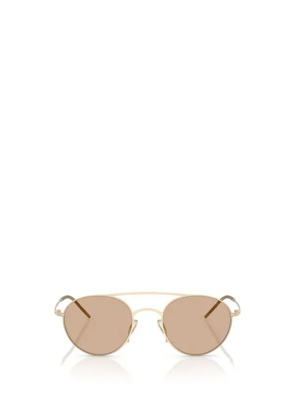 Giorgio Armani Round Sunglasses - Matte Pale Gold