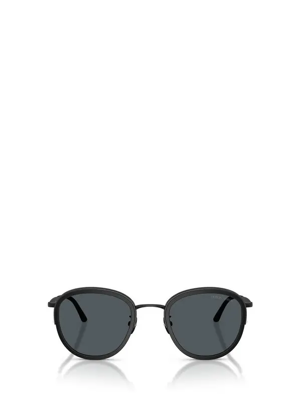 Giorgio Armani Round Sunglasses - Matte Black