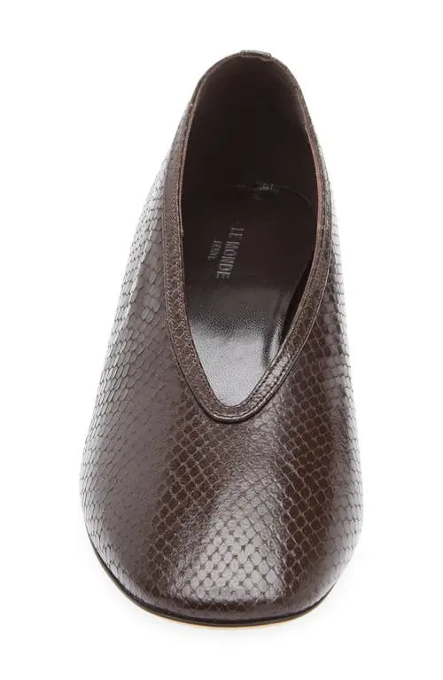 Le Monde Beryl Luna Snakeskin Embossed Pumps - Printed Python