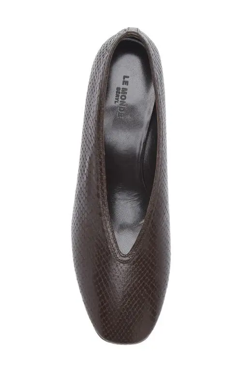 Le Monde Beryl Luna Snakeskin Embossed Pumps - Printed Python