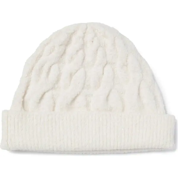 Splendid Cable Beanie - Snowy White