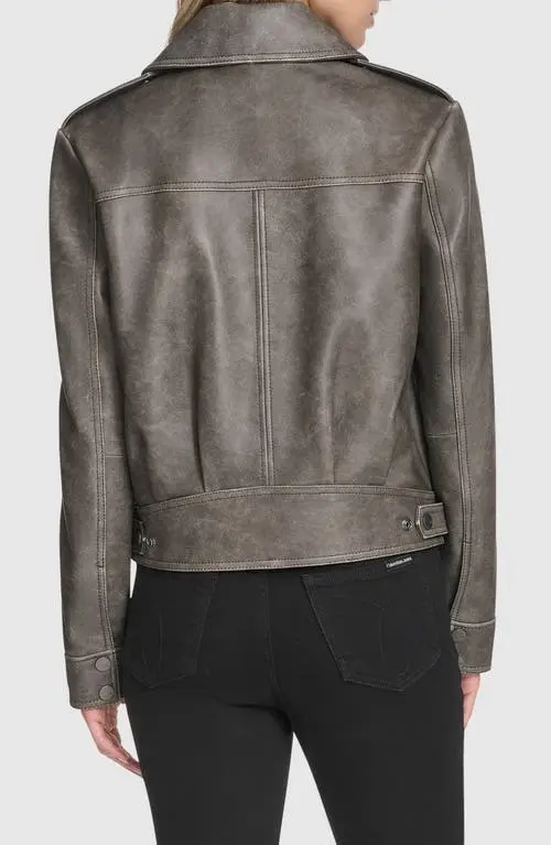 Andrew Marc Addis Aviator Leather Jacket - Black