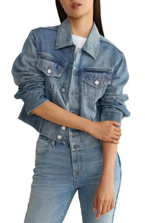 Warp + Weft Cropped Denim Jacket