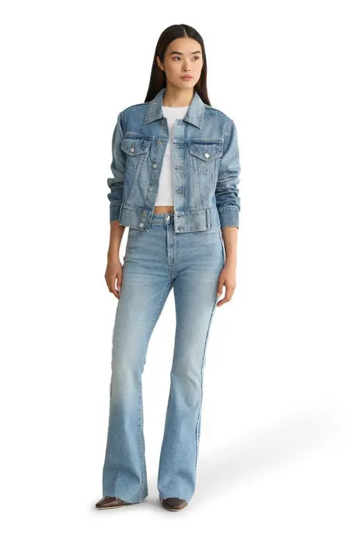 Warp + Weft Cropped Denim Jacket