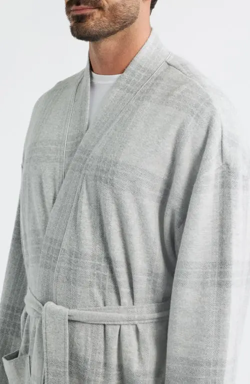 Majestic International Frosted Windows Plaid Cotton Blend Flannel Robe