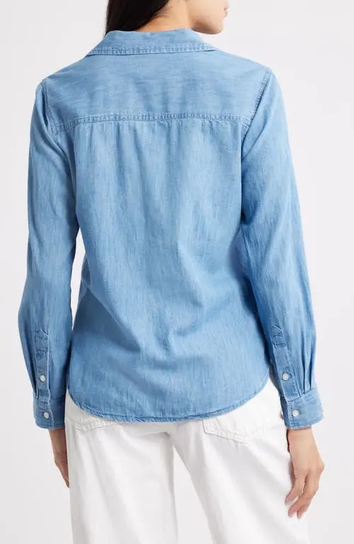 BEACHLUNCHLOUNGE Kenna Pearly Bead Chambray Shirt