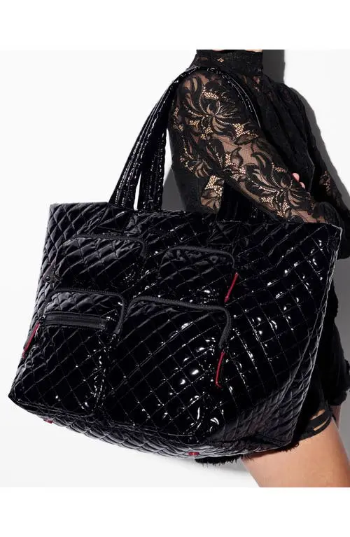 Mz Wallace Large Metro Quilted Nylon Travel Tote