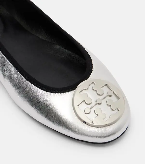 Tory Burch Reva Ballet Flats - Silver