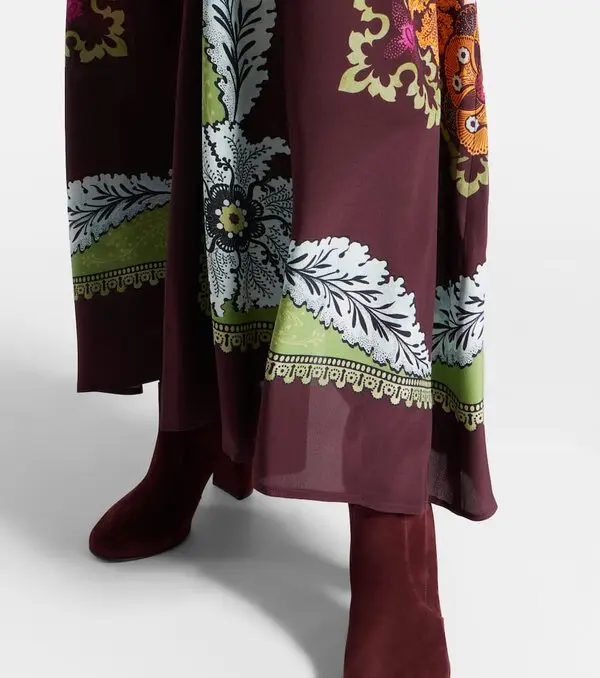 La DoubleJ Printed Silk Maxi Dress