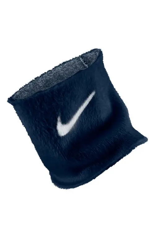 Nike Plush Knit Infinity Scarf - Midnight Navy/white