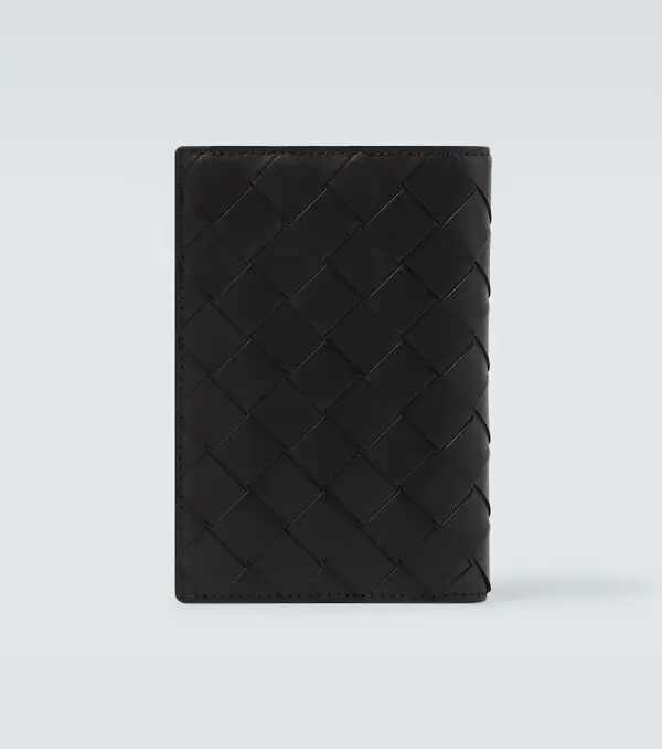 Bottega Veneta Intrecciato Leather Wallet - Black