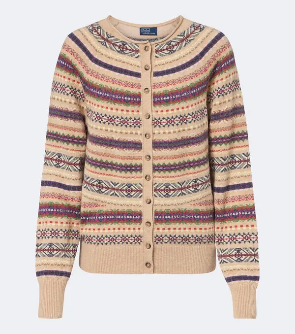 Polo Ralph Lauren Fair Isle Jacquard Wool-blend Cardigan - Multicoloured
