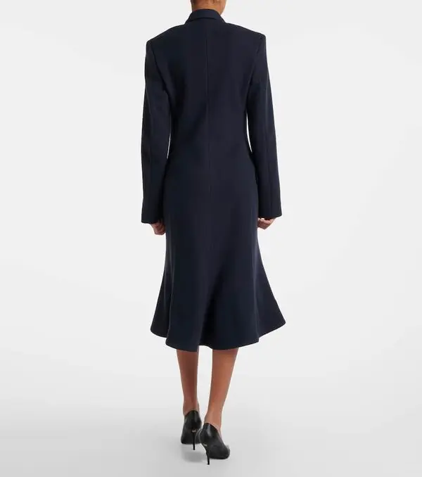 Balenciaga Godet Wool Coat