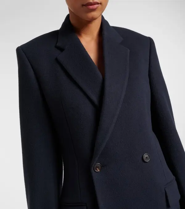 Balenciaga Godet Wool Coat