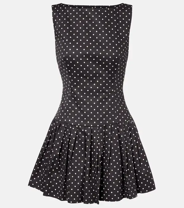 SAME Polka-dot Cotton Poplin Minidress