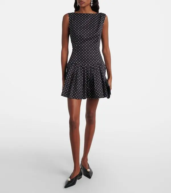 SAME Polka-dot Cotton Poplin Minidress