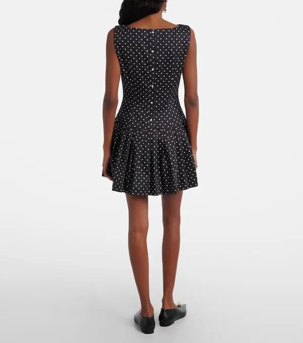 SAME Polka-dot Cotton Poplin Minidress