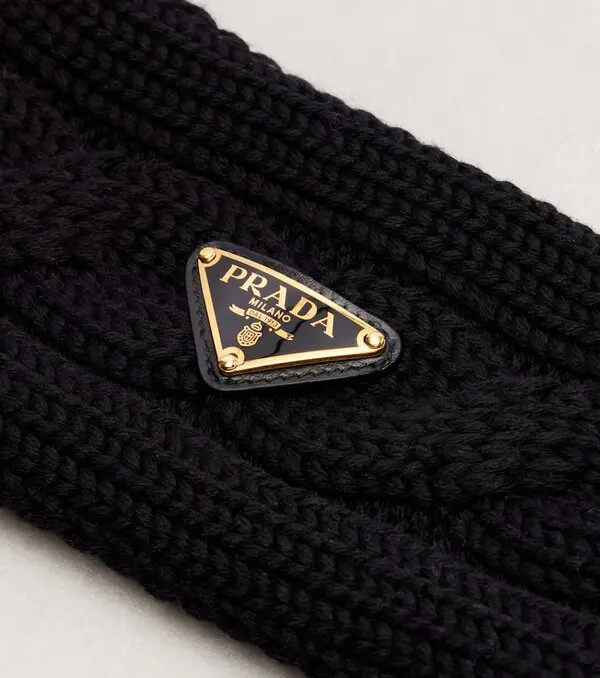 Prada Cable-knit Virgin Wool Headband