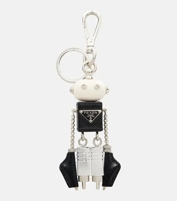 Prada Leather And Metal Bag Charm - Multicoloured