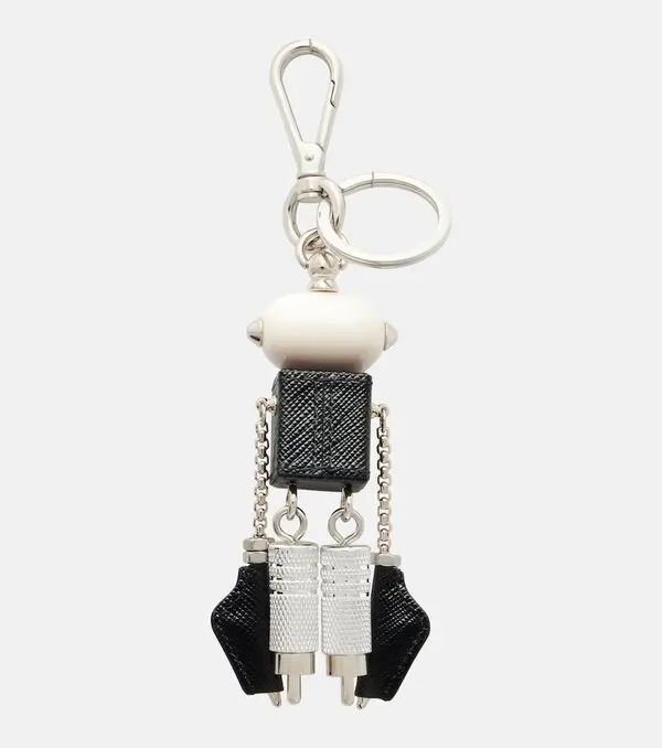 Prada Leather And Metal Bag Charm - Multicoloured