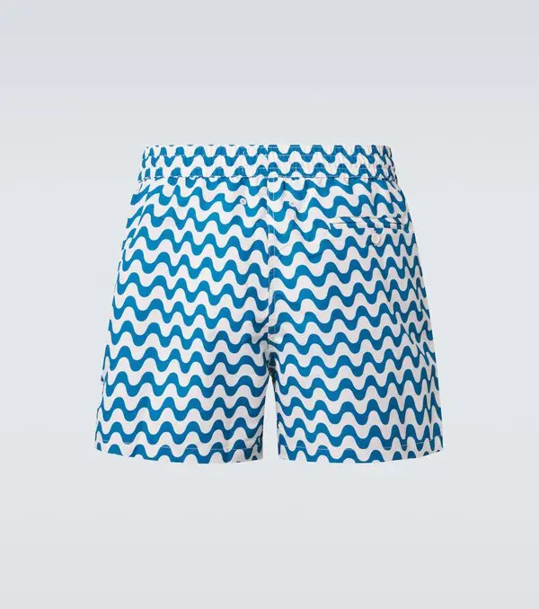 Frescobol Carioca Santos Printed Swim Trunks - Blue