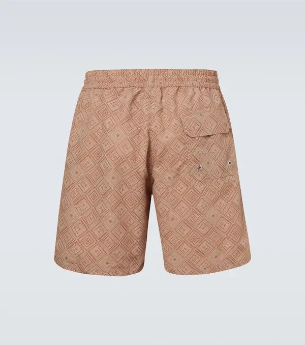 Frescobol Carioca Santos Printed Swim Trunks