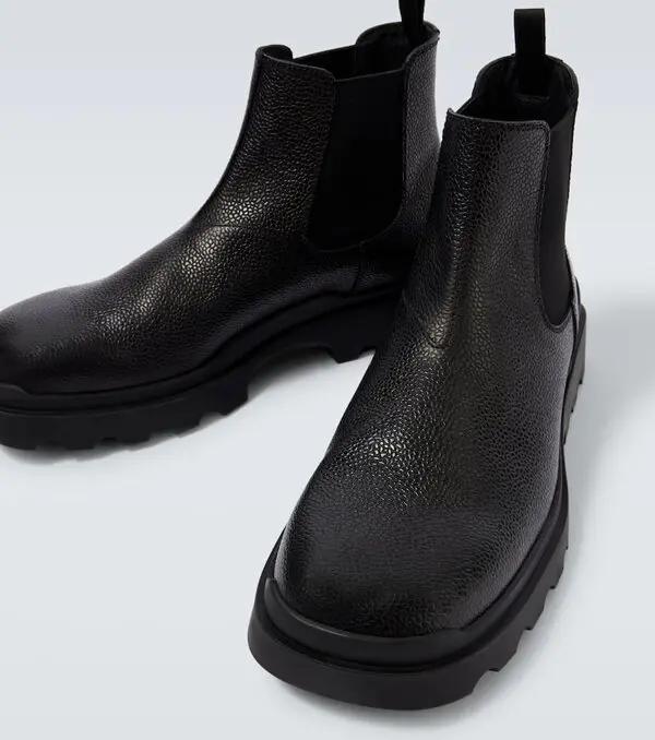 Prada Chelsea Leather Ankle Boots