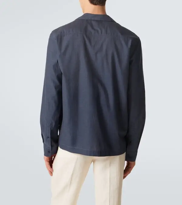 Frescobol Carioca Safra Cotton Flannel Shirt - Blue