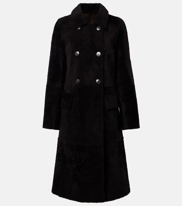 YVES SALOMON Double-breasted Shearling Coat