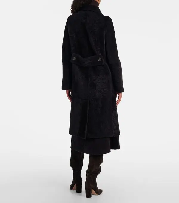 YVES SALOMON Double-breasted Shearling Coat