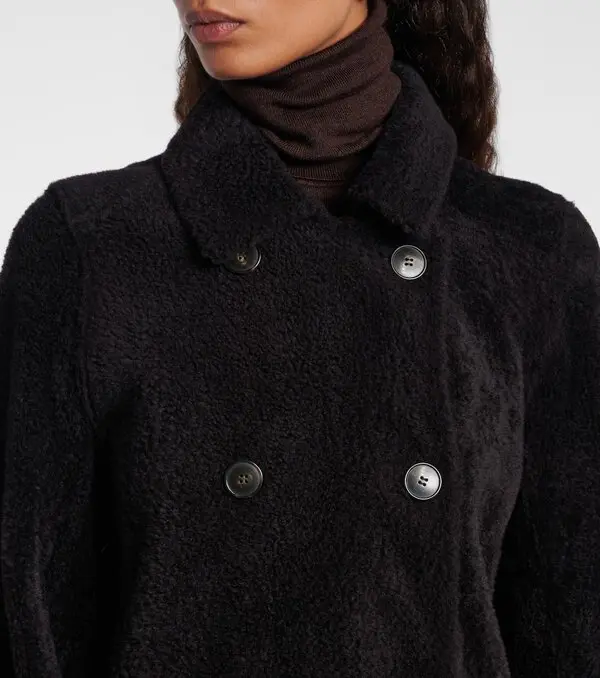 YVES SALOMON Double-breasted Shearling Coat