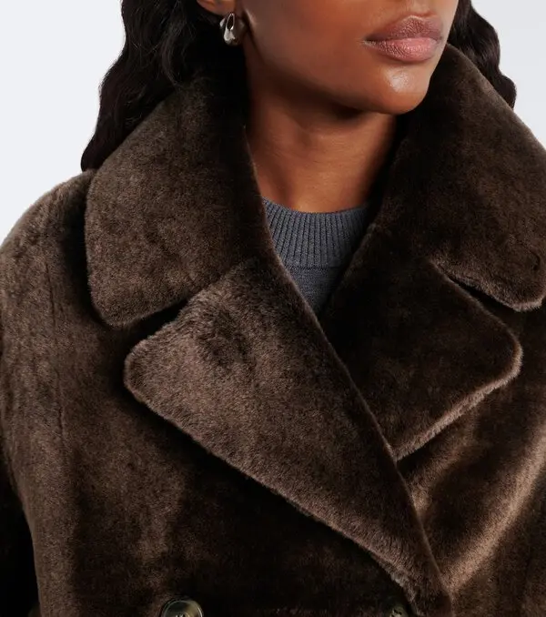YVES SALOMON Double-breasted Shearling Coat