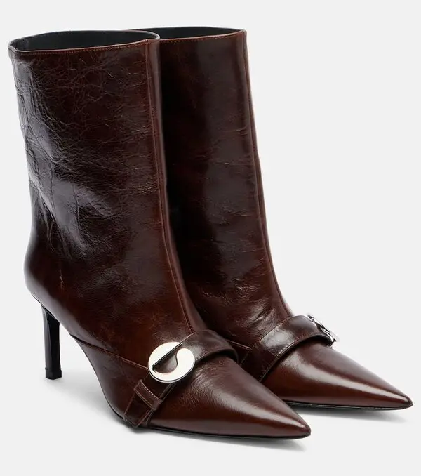 Coperni Belted Leather Ankle Boots