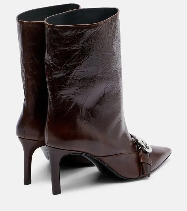 Coperni Belted Leather Ankle Boots