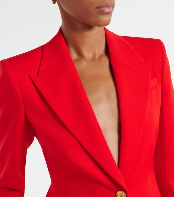 Versace Wool Blazer - Red