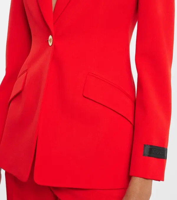 Versace Wool Blazer - Red
